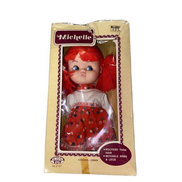 Other | Vintage Doll In Box Michelle Union Toy Orange Red Hair Side ...